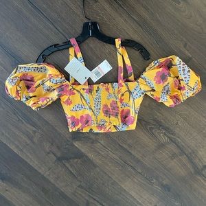 A.L.C. | Tops | Alc Melody Coldshoulder Floralprint Crop Top | Poshmark
